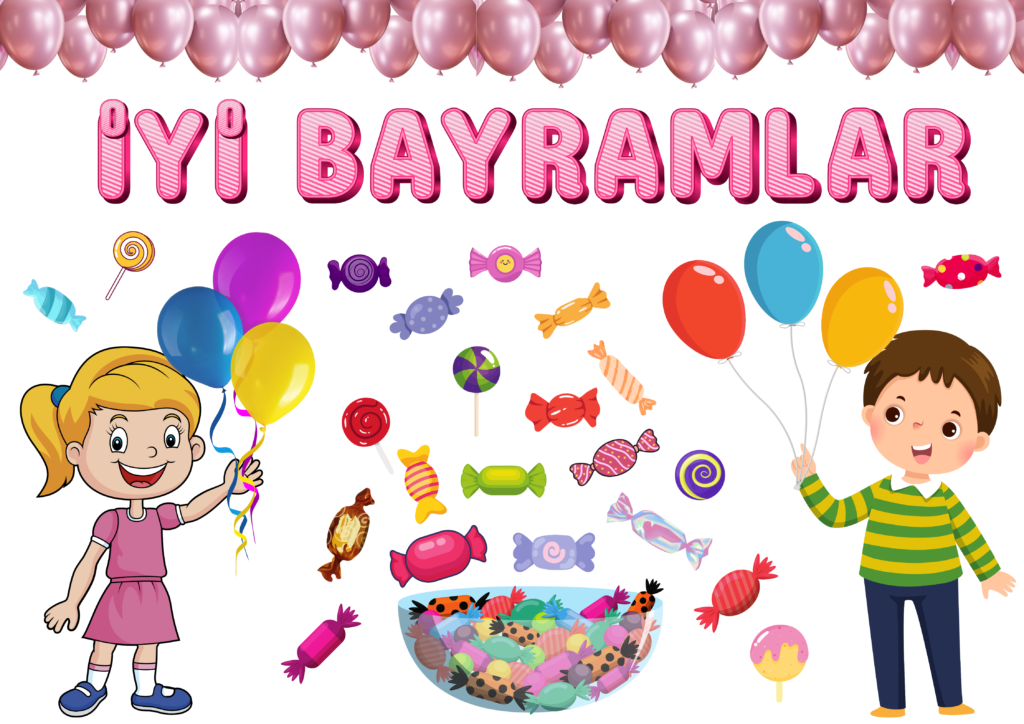 Renkli Pano İYİ BAYRAMLAR görselleri indir