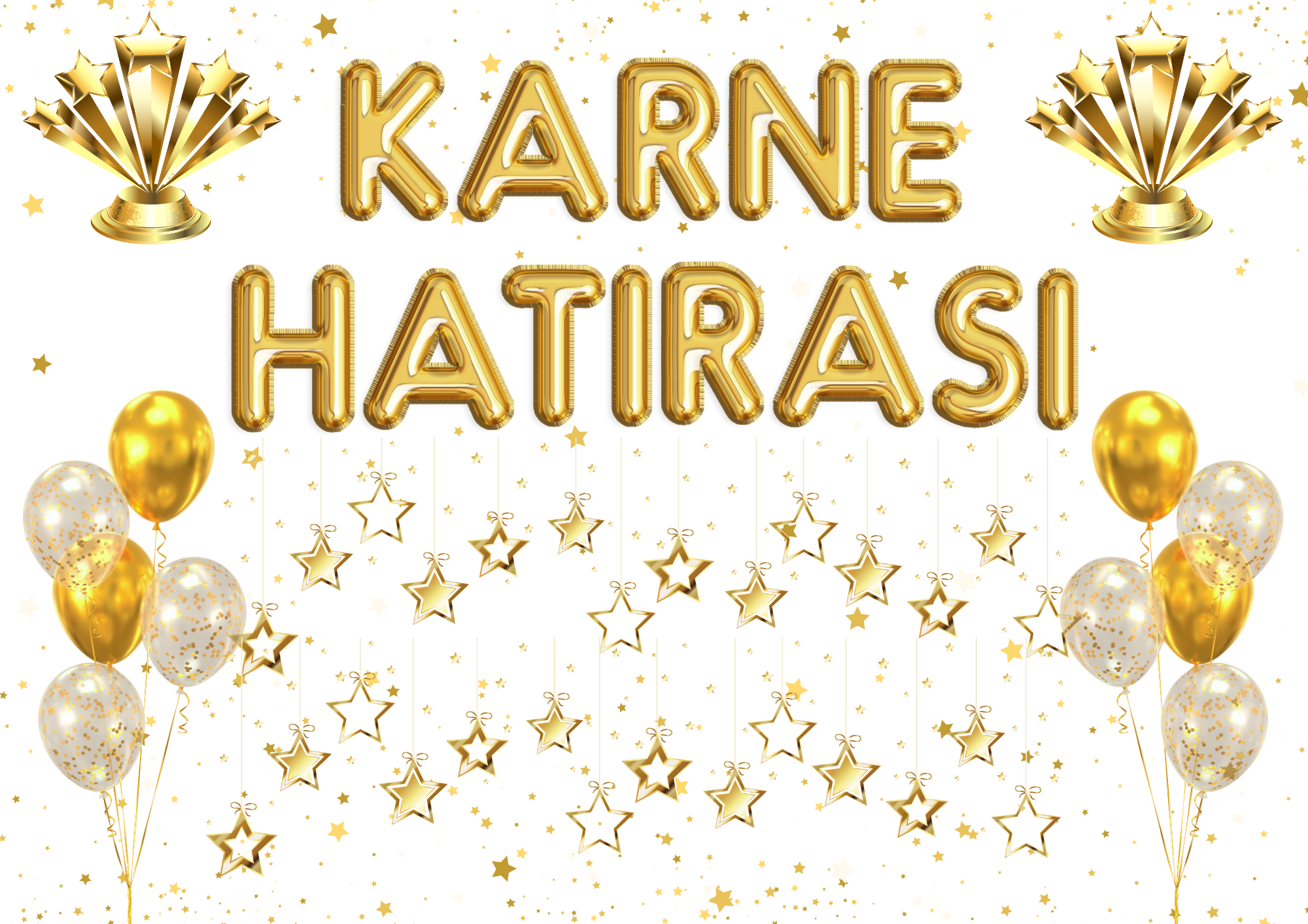 Yıldızlar Temalı Dijital Karne Hatırası Arkaplanı PDF